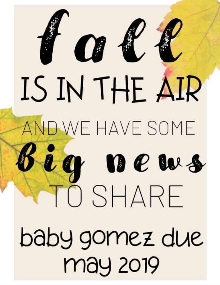 13 Easy Fall Pregnancy Announcements - CraftyMotherFather